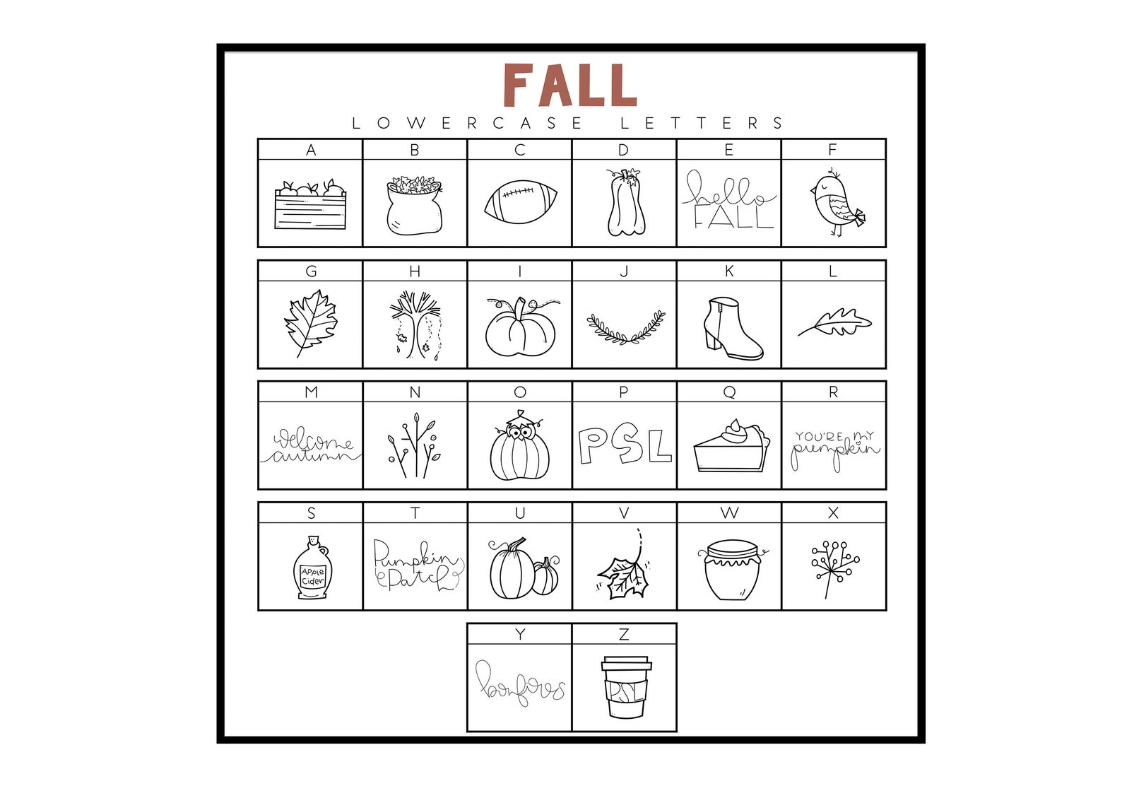 Fall Fun Font Doodle Font Fall Fonts Pumpkin Font Autumn - Etsy