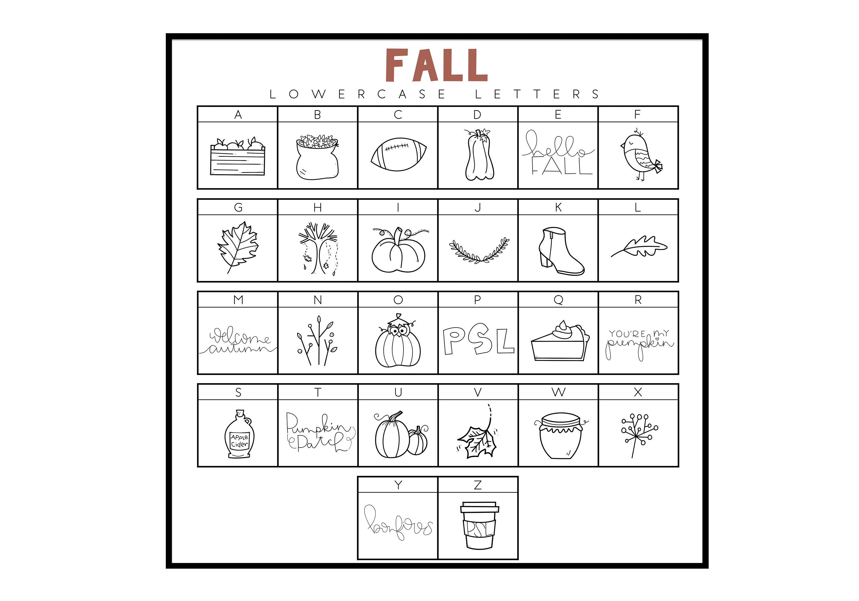 Fall Fun Font Doodle Font Fall Fonts Pumpkin Font Autumn - Etsy