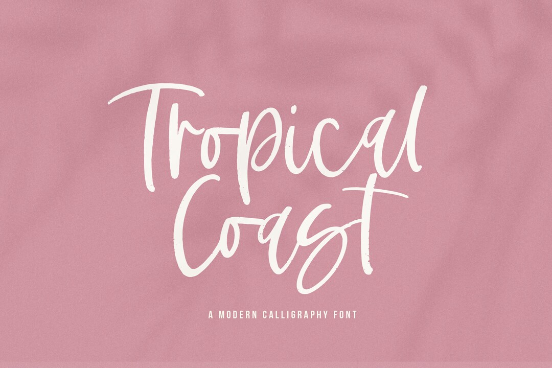 Tropical Coast Font - Handwritten Script Font, Bouncy Font ...