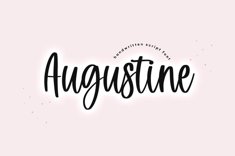 Augustine Font - Handwritten Script Font, Cricut Fonts, Calligraphy ...