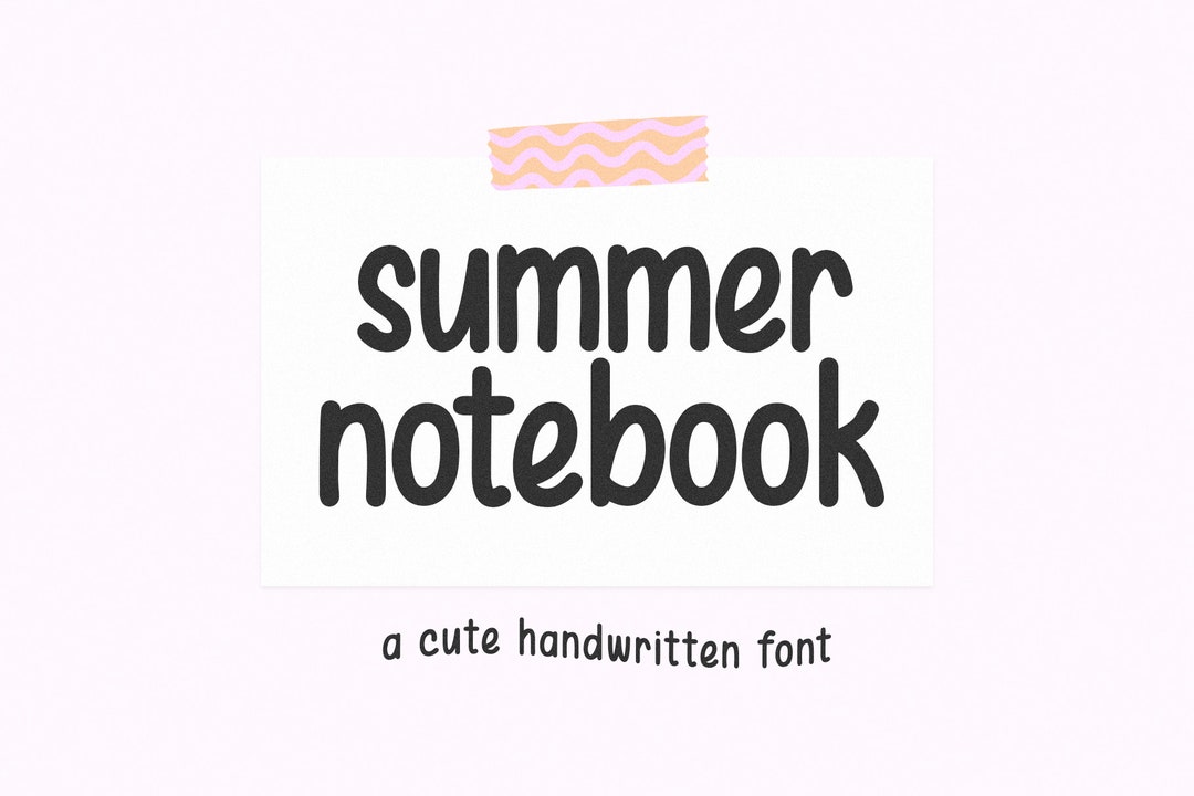 Summer Notebook Font - Cute Font, Cricut Font, Handwritten Fonts, Fonts ...