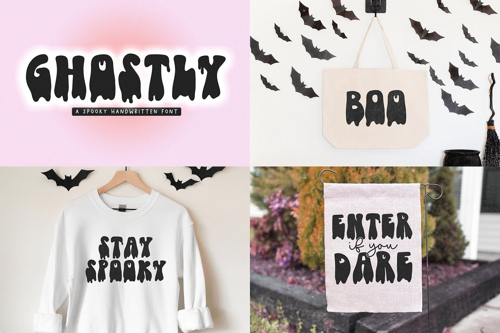 Halloween Font Bundle Spooky Fonts Dripping Font Cricut - Etsy