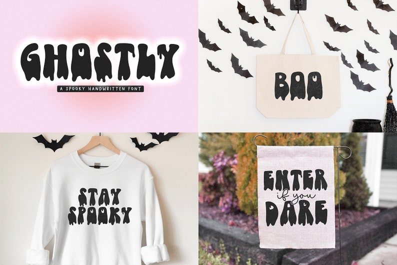 Halloween Font Bundle Spooky Fonts Dripping Font Cricut - Etsy