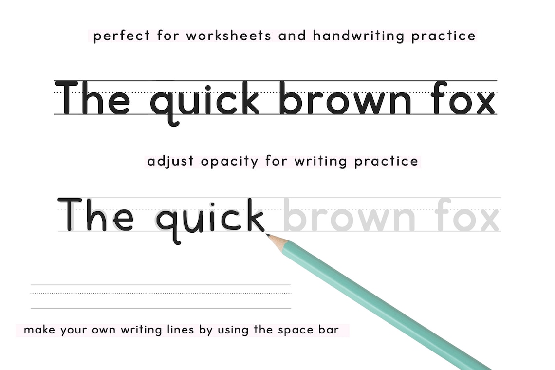 School Days Lines Font Teacher Font Handwriting Lines Font - Etsy