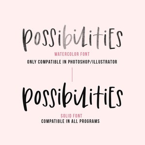 Possibilities Font Handwritten Font, Quirky Font, Cricut Fonts ...
