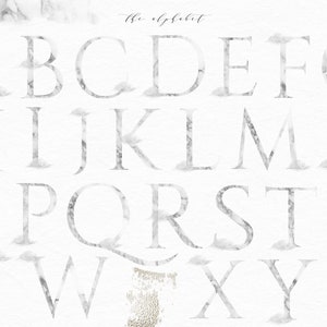 Marble Alphabet Clip Art Design - Etsy