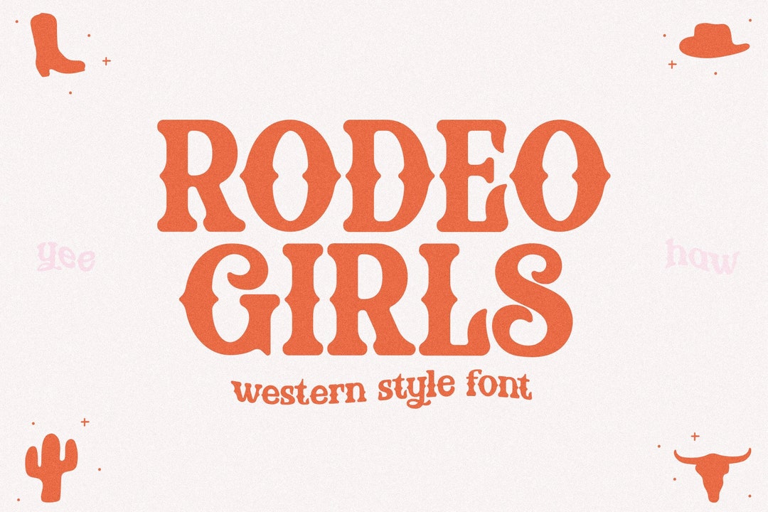 Rodeo Girls Font - Western Font, Country Font, Cricut Font, Retro Font ...