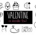 Valentine's Day Doodle Font Dingbats Font, Cute Valentine Doodles ...