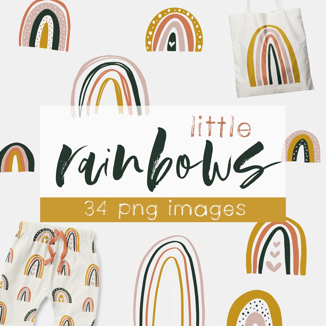 Modern Rainbows - Clip Art Collection [set 2] - Etsy
