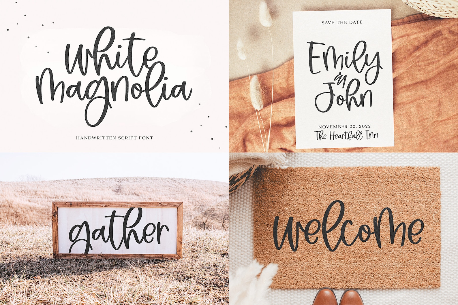 Fall Font Bundle - Handwritten Fonts, Cricut Font Bundle, Farmhouse ...