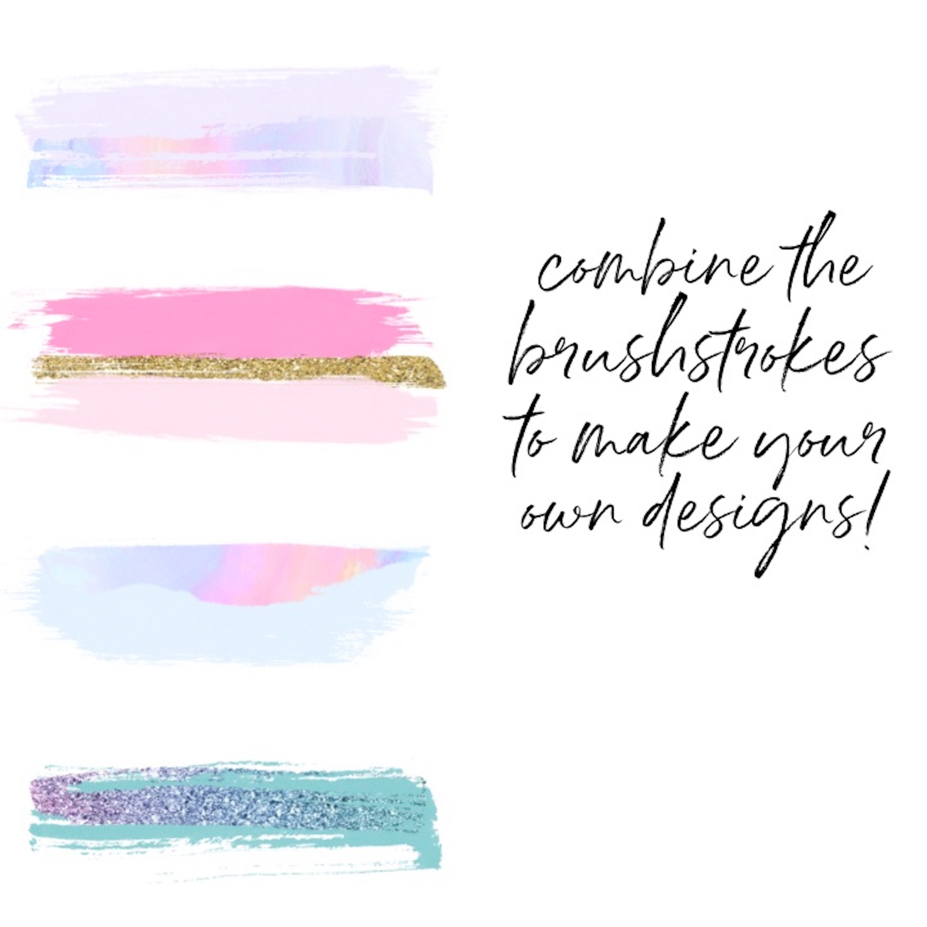 Watercolor Unicorn Brushstrokes Unicorn Clipart Glitter - Etsy