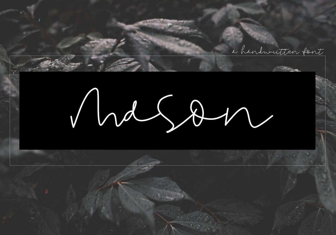 Mason - Handwritten Signature Font - TTF / OTF - Etsy