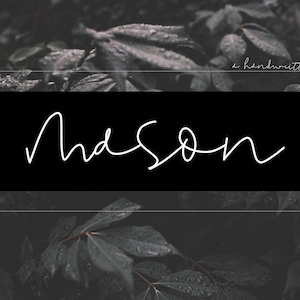 Mason - Handwritten Signature Font - TTF / OTF - Etsy