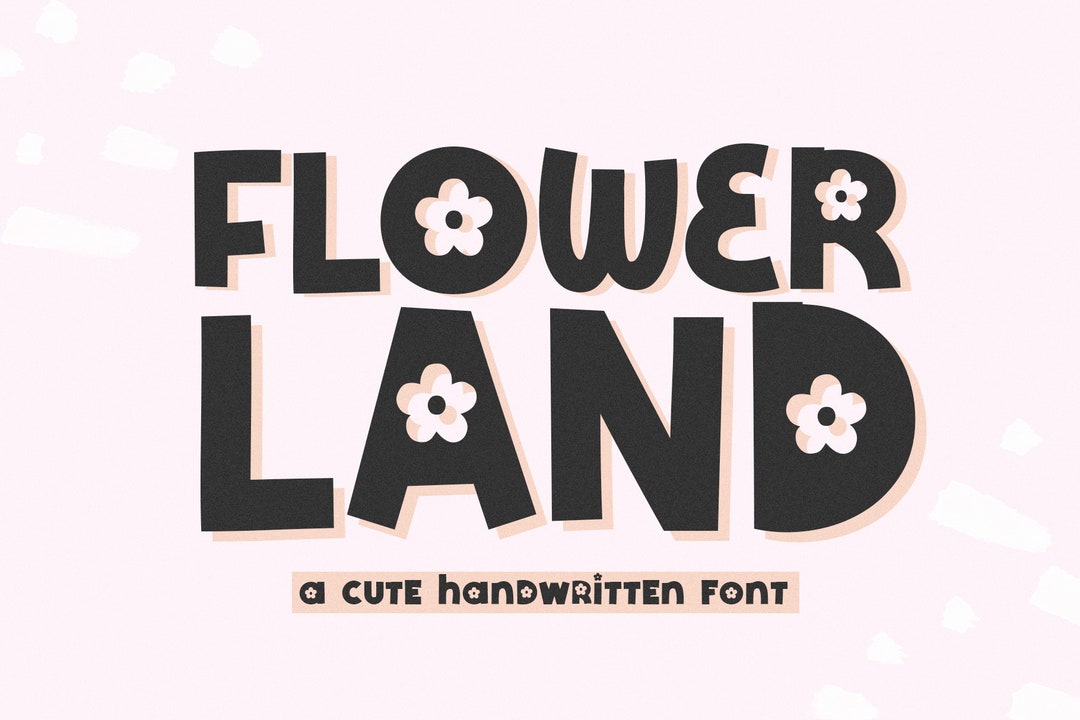 Flowerland Font - Flower Font, Boho Font, Cricut Font, Hippie, Cute ...