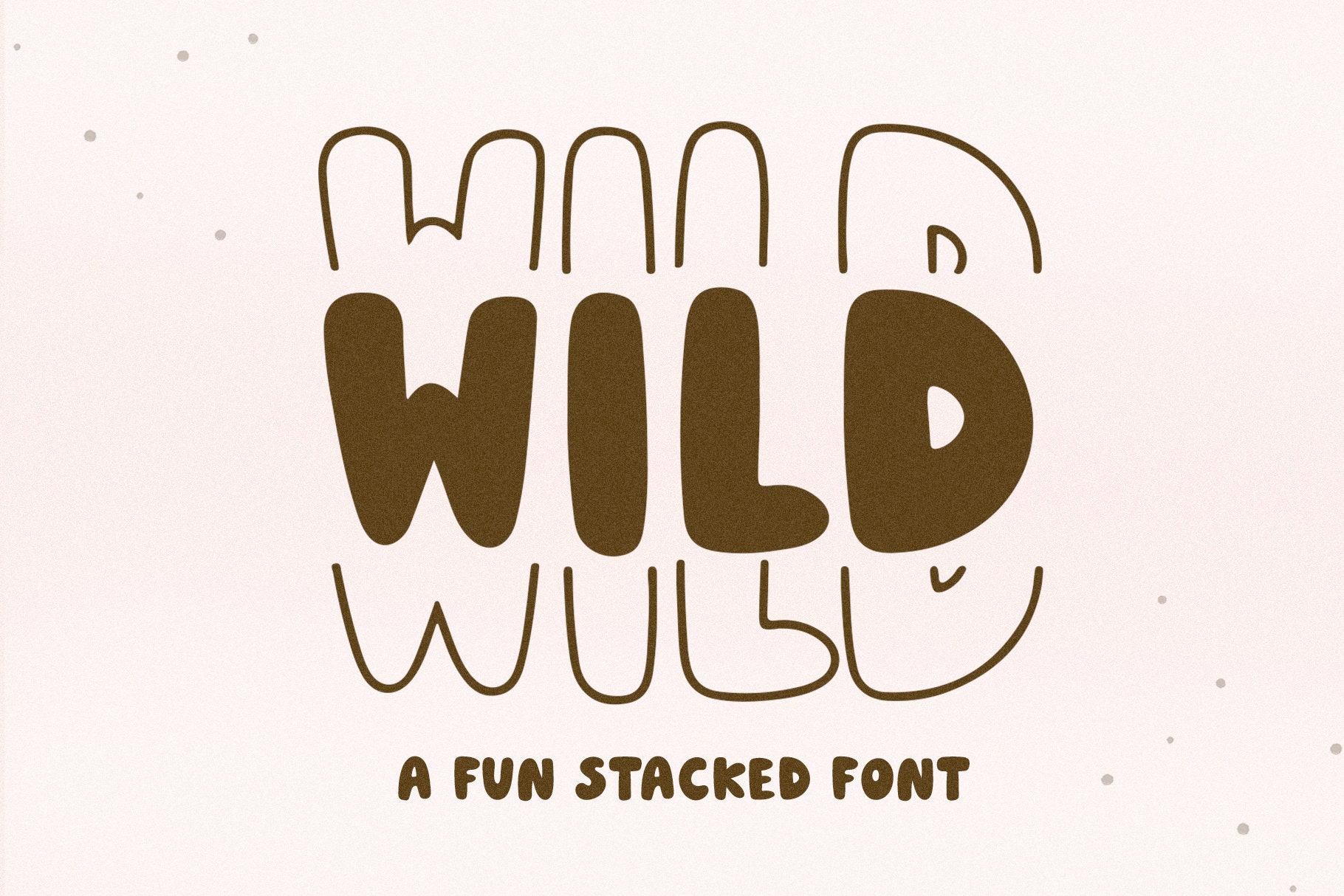 Wild Stacked Font Retro Font Groovy Font Boho Modern - Etsy