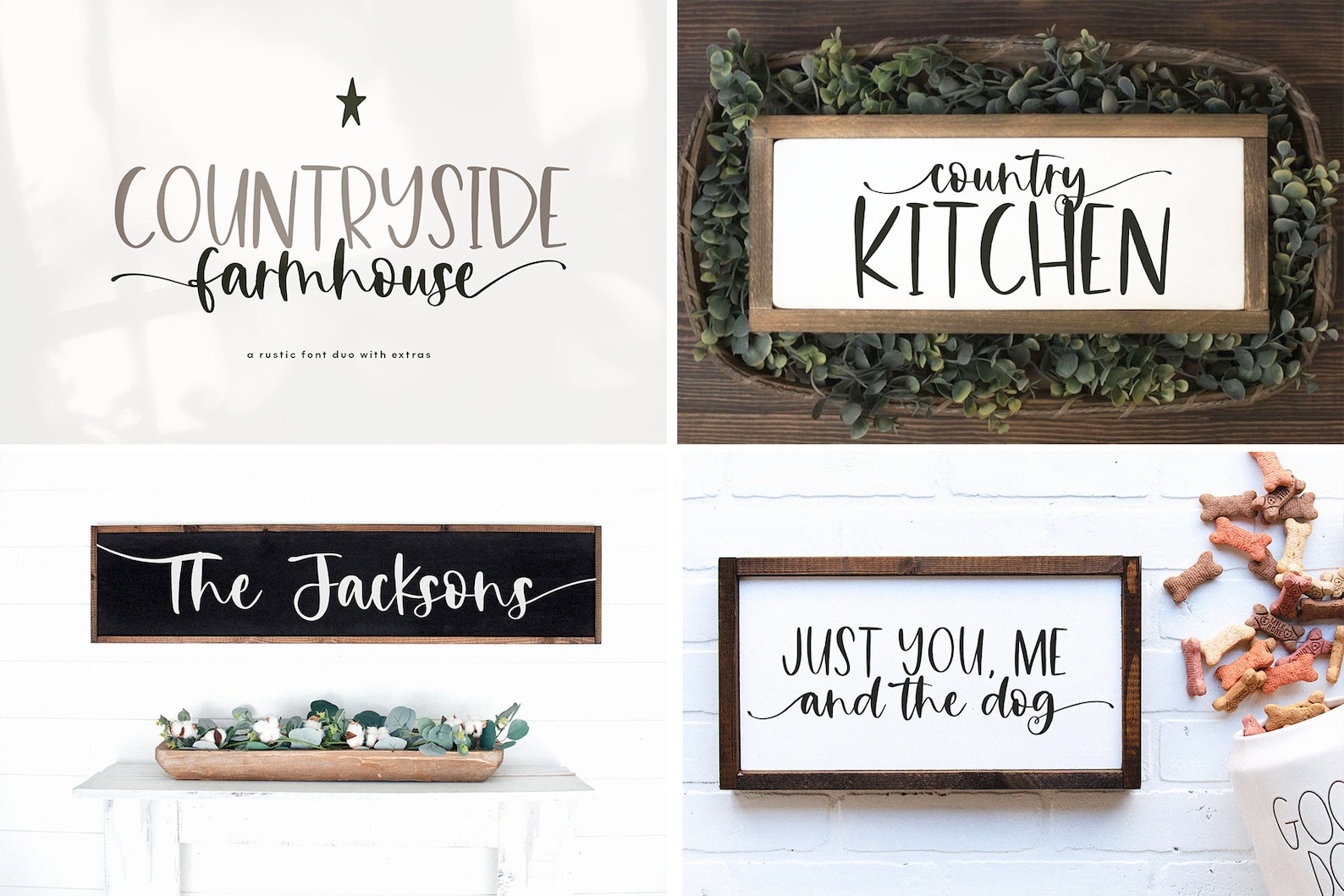 Farmhouse Font Bundle Fonts for Crafters, Cricut Fonts, Farmhouse Fonts ...