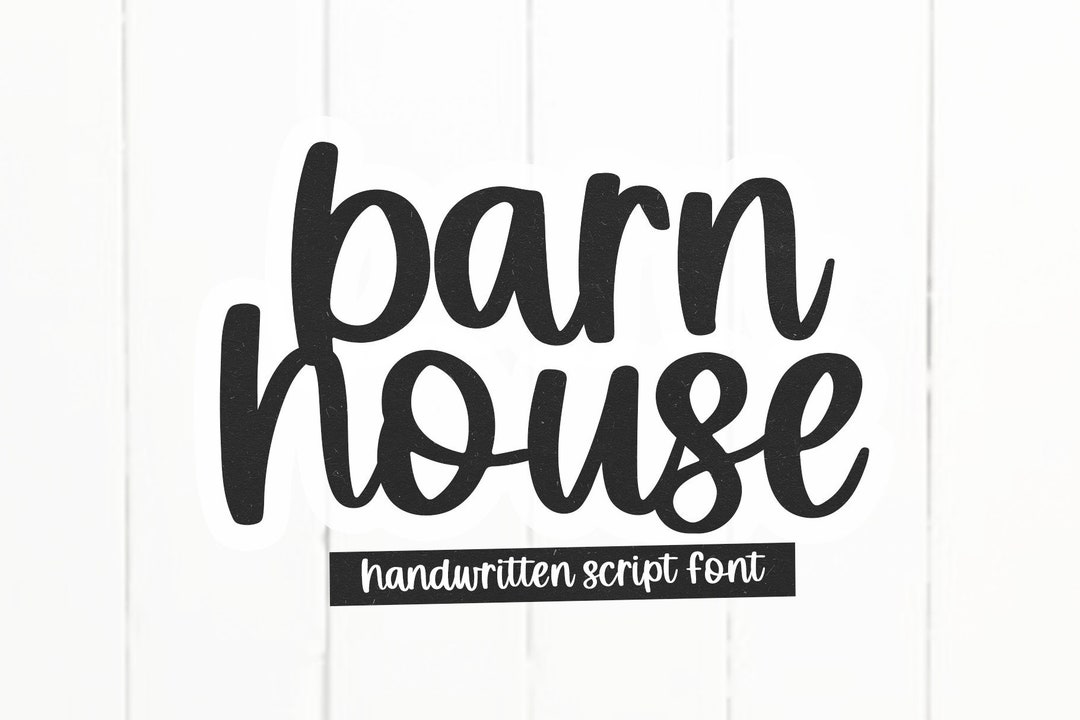 Barnhouse Font - Handwritten Script Font, Cricut Fonts, Farmhouse Font ...