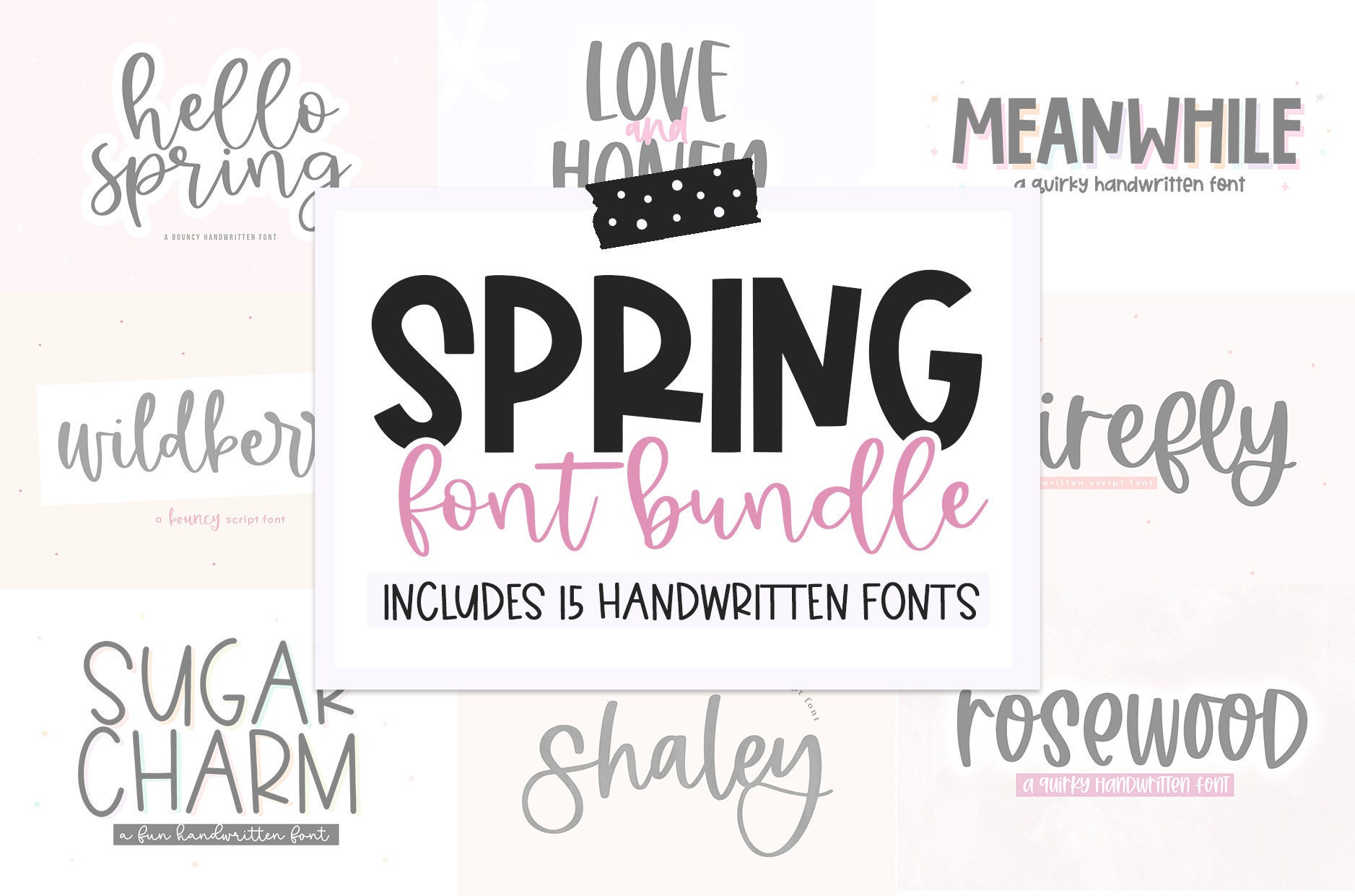 Spring Font Bundle Fonts for Crafters Cricut Font Bundle - Etsy Australia