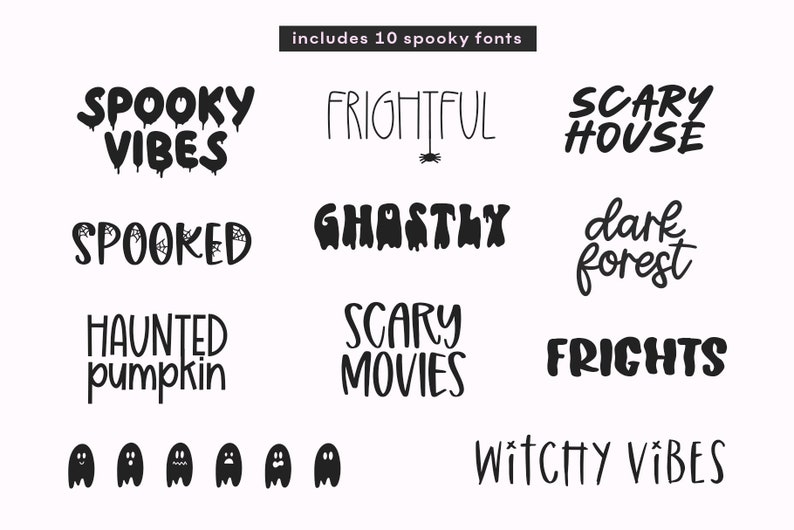 Halloween Font Bundle Spooky Fonts Dripping Font Cricut - Etsy