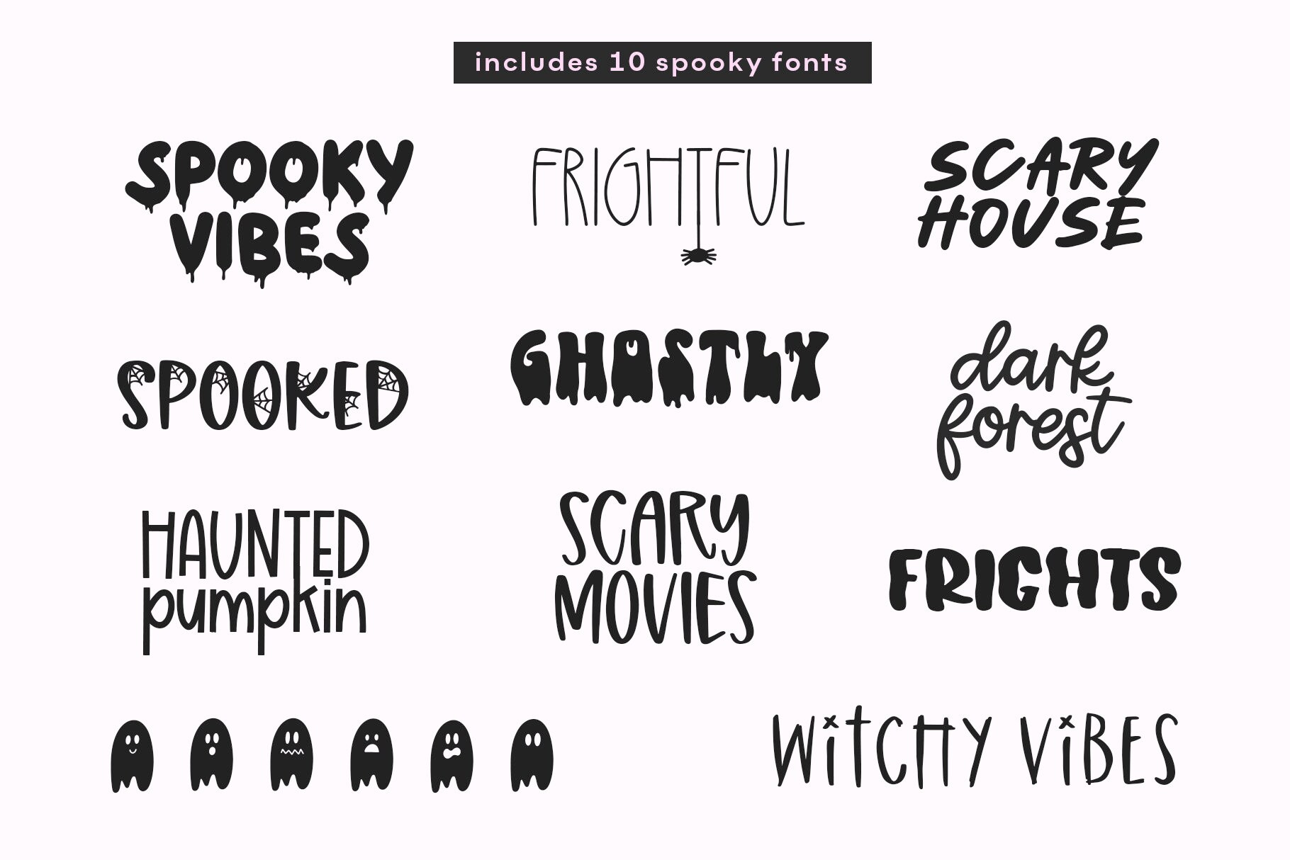 Halloween Font Bundle, Spooky Fonts, Dripping Font, Cricut Font Bundle ...