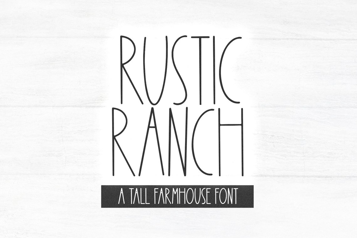 Rustic Ranch Font Tall Farmhouse Font Handwritten Font - Etsy