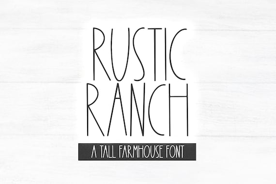 Rustic Ranch Font Tall Farmhouse Font Handwritten Font - Etsy