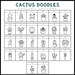 Fancactus A Hand-drawn Doodle Font Cactus and Succulent Doodles TTF - Etsy