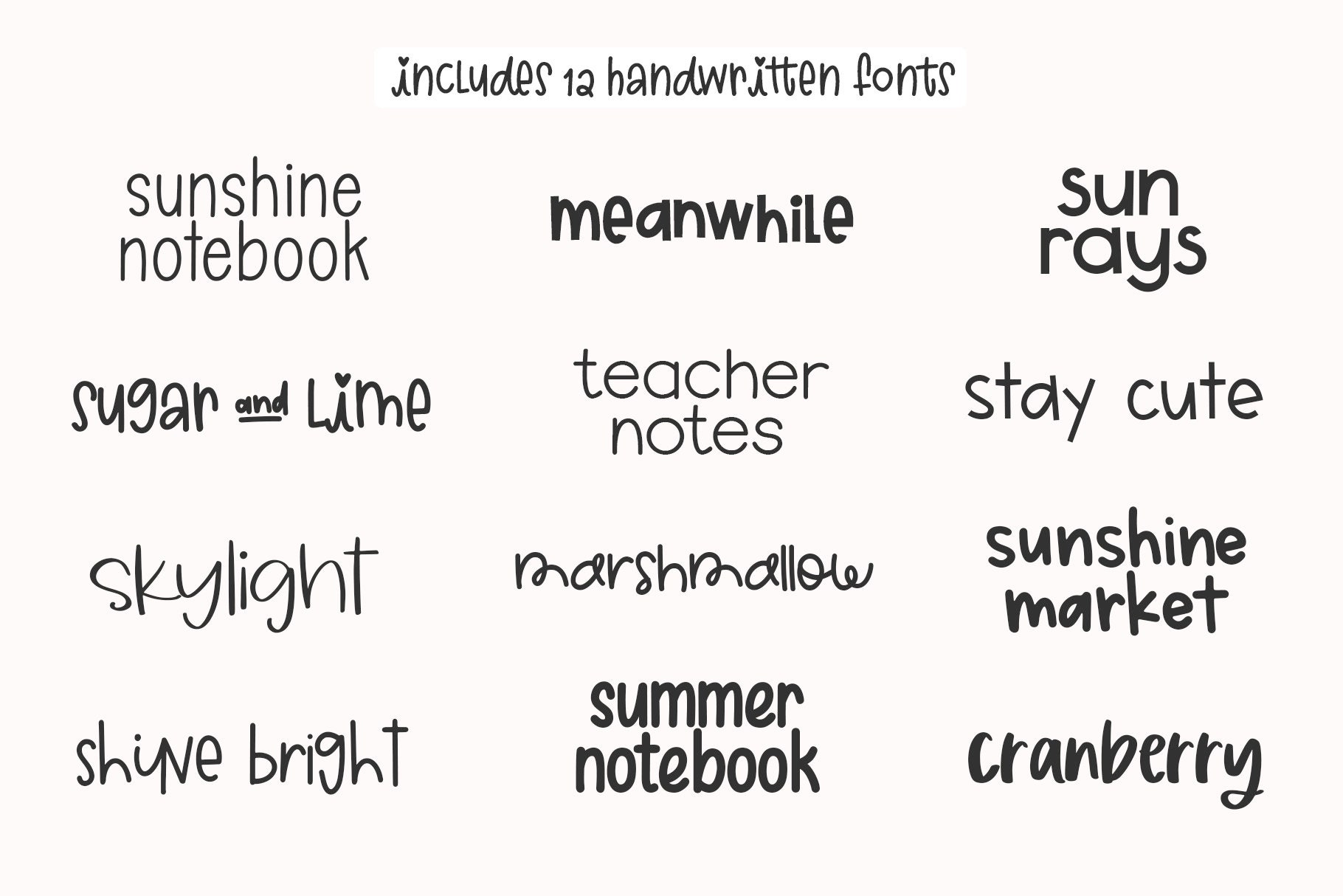 Font Bundle - Cute Fonts, Handwriting Fonts, Cricut Font Bundle ...