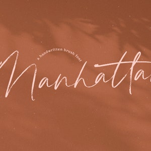 Manhattan A Handwritten Brush Script Font TTF / OTF - Etsy