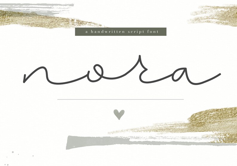 Nora - A Handwritten Script Font - TTF / OTF - Etsy