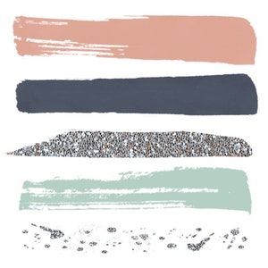 Pink and Blues Brushstrokes Watercolor Clipart poolside Glitter - Etsy