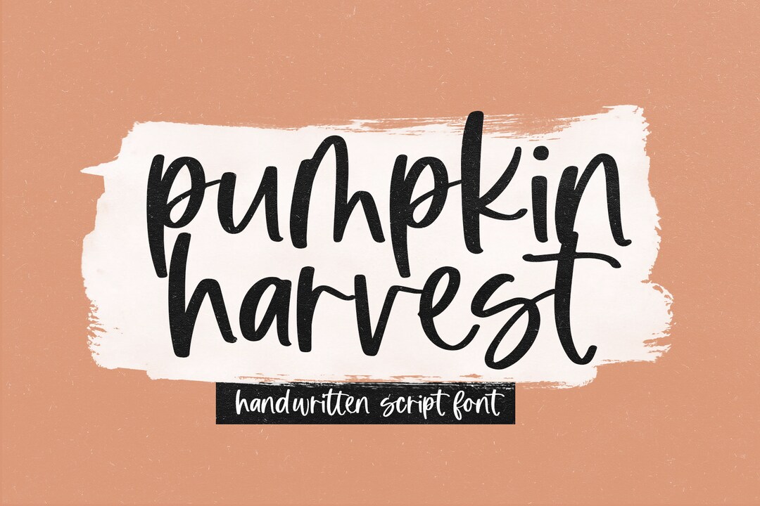 Pumpkin Harvest Font Modern Script Font, Handwritten Font, Cricut Fonts ...