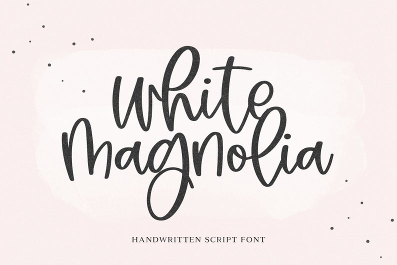 White Magnolia Font Handwritten Script Font Cricut Fonts - Etsy