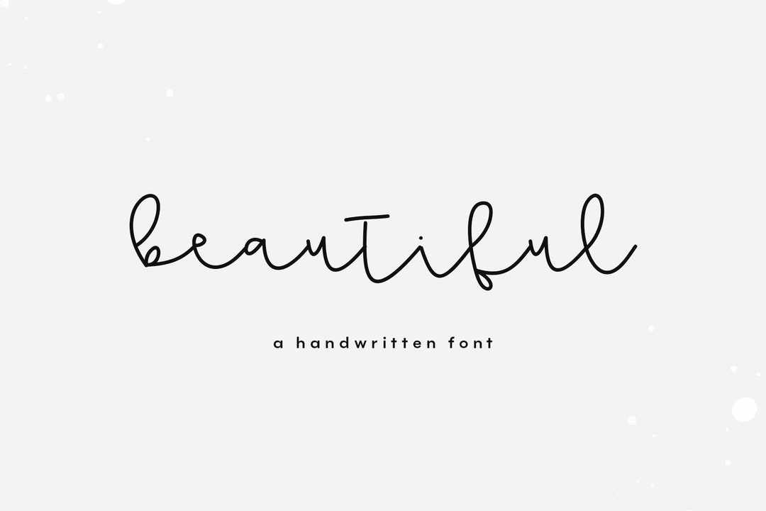 Beautiful - A Handwritten Script Font - TTF Font - Etsy