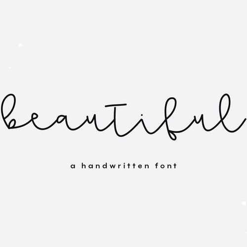 Beautiful A Handwritten Script Font TTF Font - Etsy