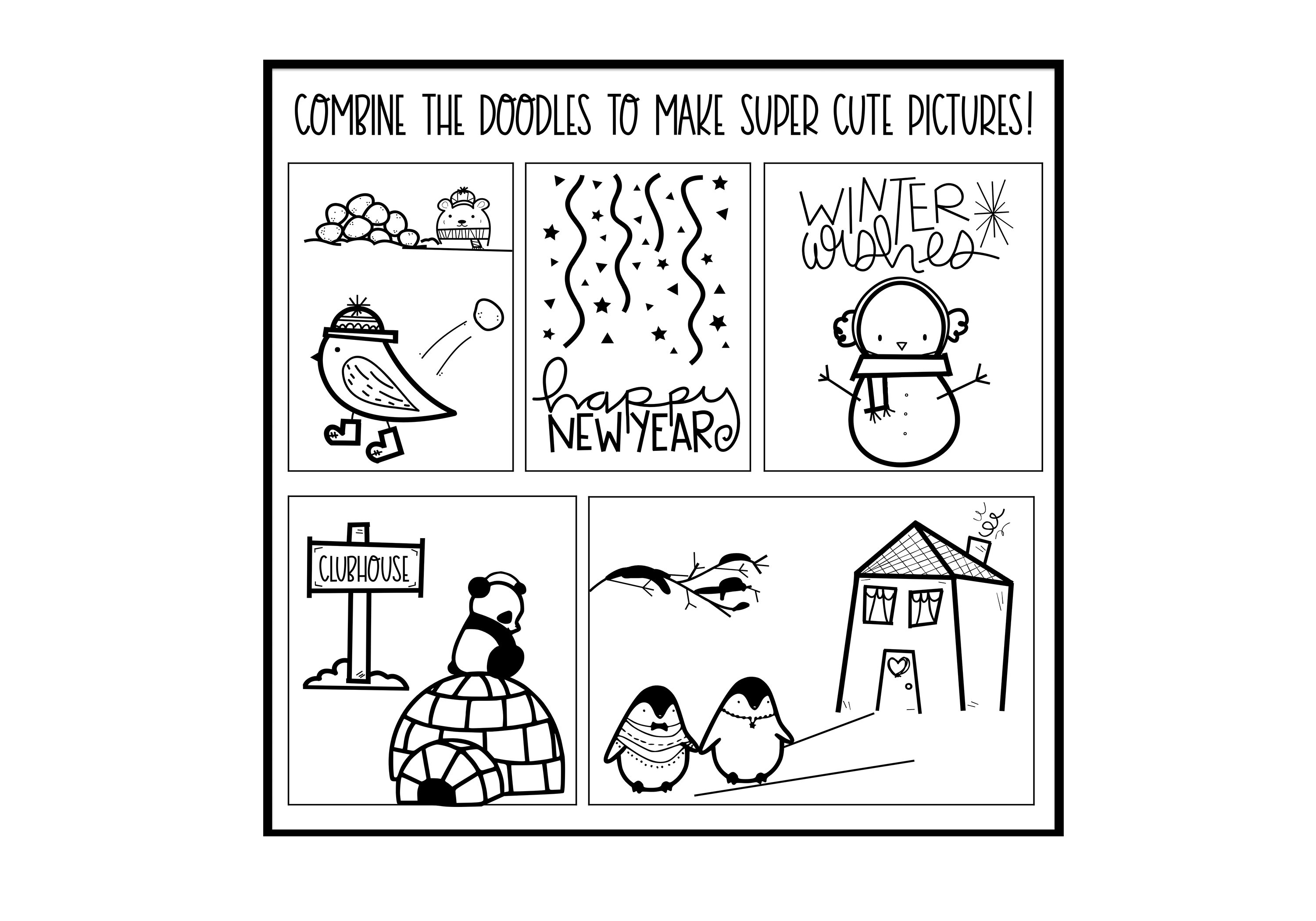 Winter Wishes A Hand-drawn Doodle Font Winter/christmas | Etsy