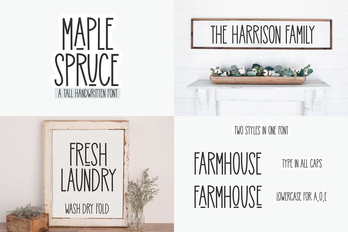 Farmhouse Font Bundle Part 4 Cricut Fonts Farmhouse Fonts - Etsy