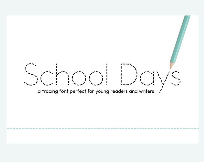 Tracing Font - Teacher Font, Student Fonts, Handwriting Fonts ...