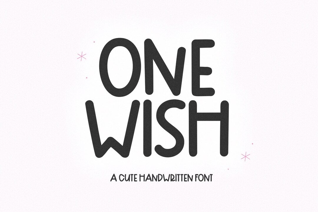 One Wish Font - Quirky Handwritten Font, Cricut Font, Procreate Fonts ...