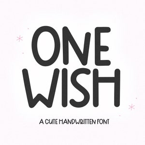 One Wish Font - Quirky Handwritten Font, Cricut Font, Procreate Fonts ...