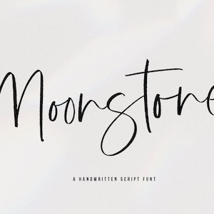 Moonstone Font Modern Handwritten Script Font Handlettered | Etsy