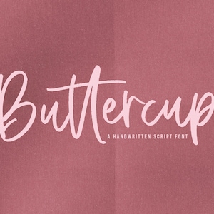Buttercup Font A Modern Handwritten Script Font, Handlettered, Modern Calligraphy, Wedding Font ...