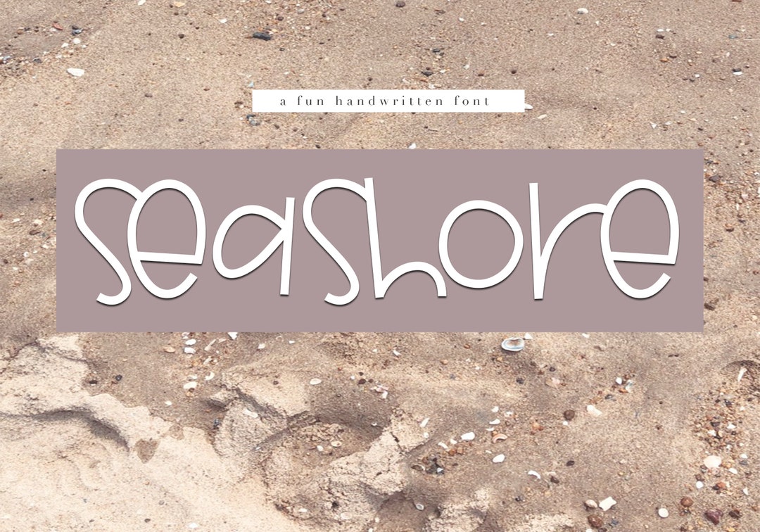 Seashore Font Fun Handwritten Font, Fonts for Cricut, Crafting Fonts - Etsy