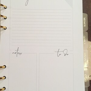 Minimalist Daily Planning Pages - A5 Size - Printable - Notes & Covers ...