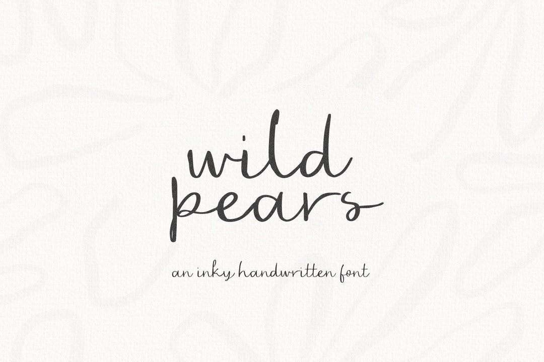 Wild Pears Font - Handwritten Script Font, Logo Font, Farmhouse Font ...