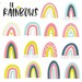 Rainbows Clip Art Modern Clip Art Collection Boho Rainbows - Etsy