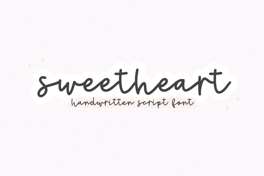 Sweetheart Font Handwritten Script Font, Cricut Fonts, Cursive Font ...