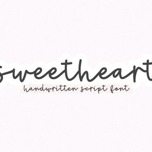 Sweetheart Font Handwritten Script Font, Cricut Fonts, Cursive Font ...