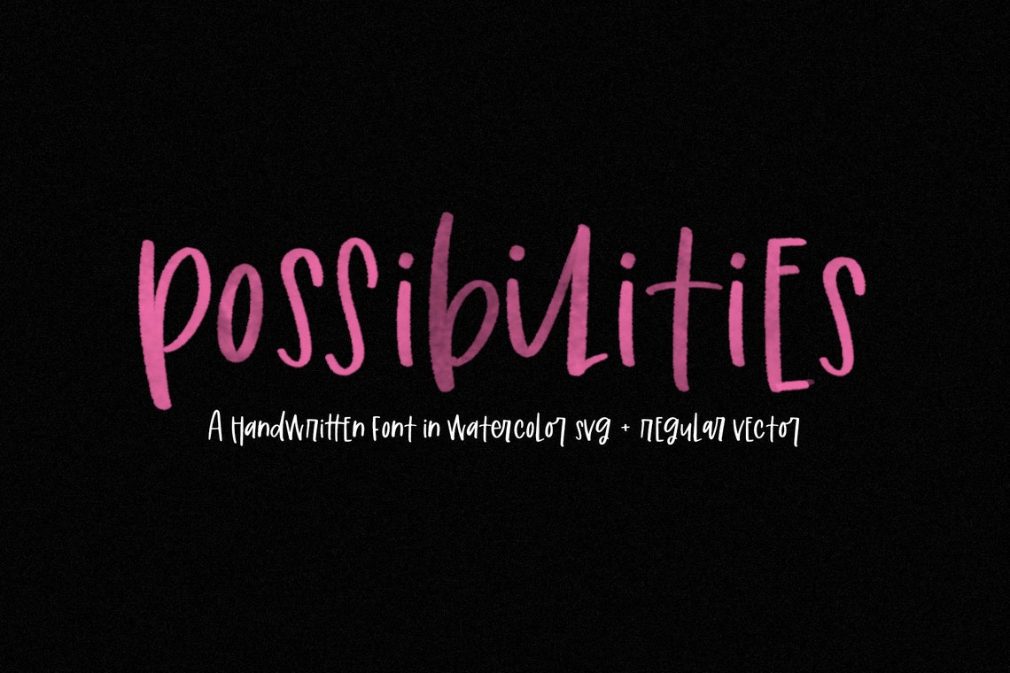 Possibilities Font Handwritten Font Quirky Font Cricut | Etsy
