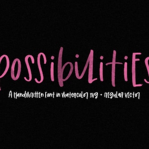 Possibilities Font Handwritten Font, Quirky Font, Cricut Fonts ...